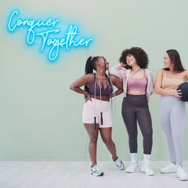 Conquer Together Neon Sign for Fitness & Pilates Studios by CUSTOM NEON®