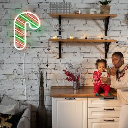 Light Up Candy Cane Christmas Sign by CUSTOM NEON® | Made From LED Flex