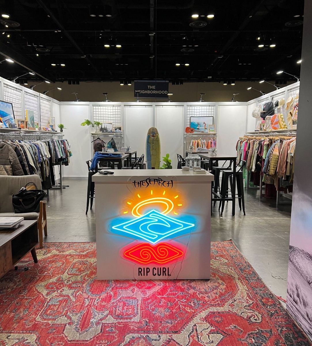 RIP CURL Retail & Expo Signs Made by Custom Neon® - Retail Signage Showcase